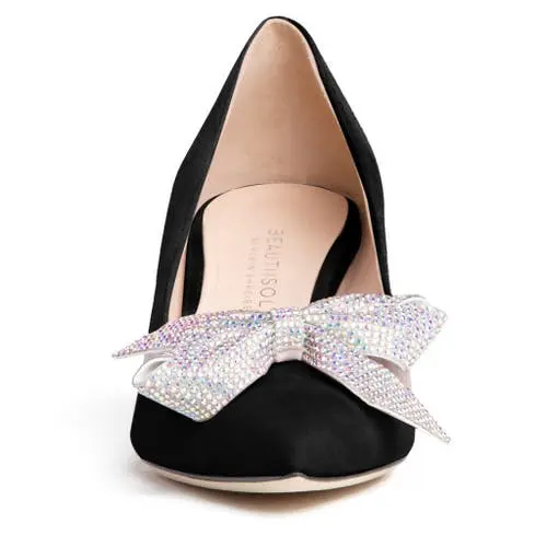 BEAUTIISOLES BY ROBYN SHREIBER Kitten Heel Suede Pumps - Black