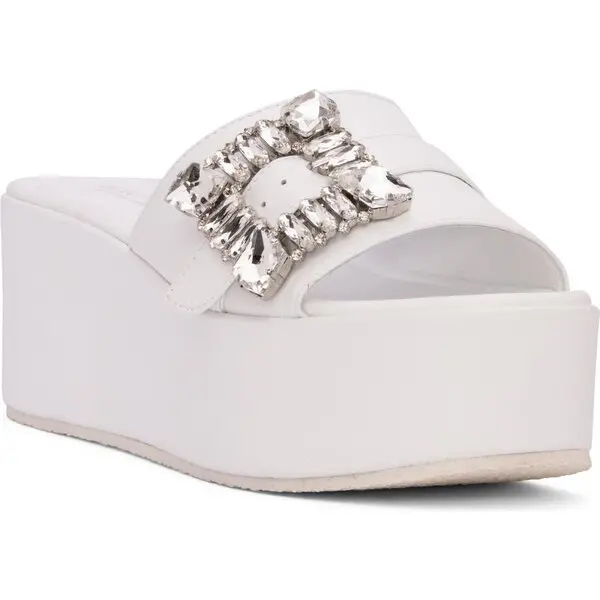 BEAUTIISOLES Dita Platform Sandal - White