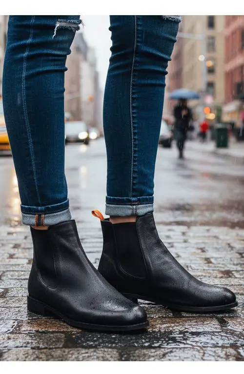 BEAUTIISOLES BY ROBYN SHREIBER Reba Leather Bootie - Black