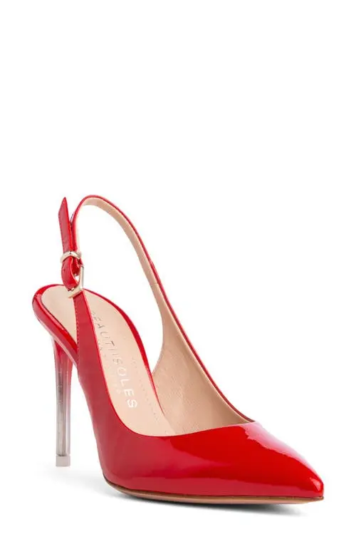 BEAUTIISOLES BY ROBYN SHREIBER Marjorie Slingback Pointed Toe Pumps - Red