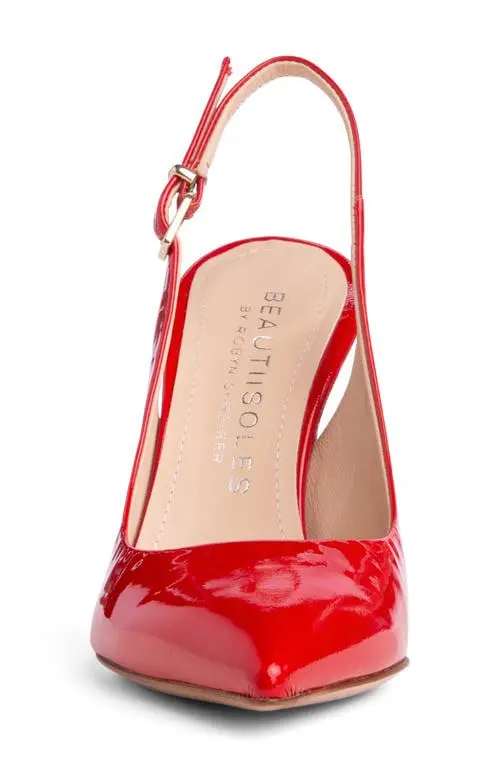 BEAUTIISOLES BY ROBYN SHREIBER Marjorie Slingback Pointed Toe Pumps - Red
