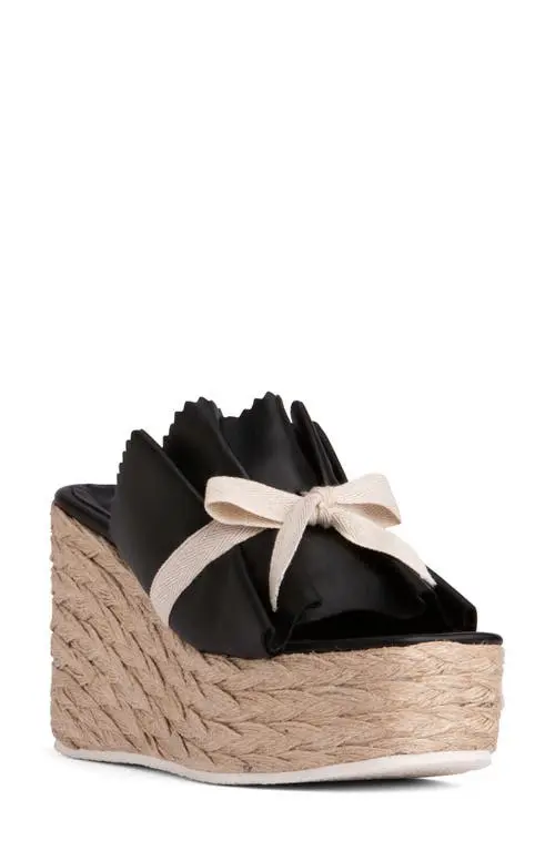 BEAUTIISOLES BY ROBYN SHREIBER Noelle Espadrille Platform Wedge Slide Sandal