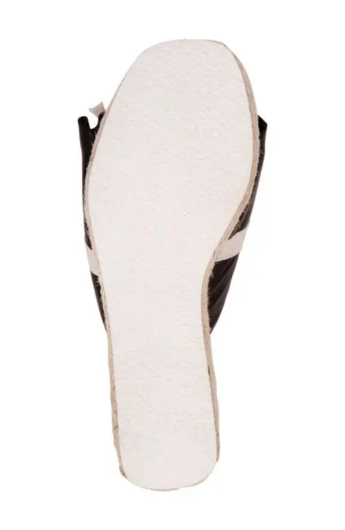 BEAUTIISOLES BY ROBYN SHREIBER Noelle Espadrille Platform Wedge Slide Sandal