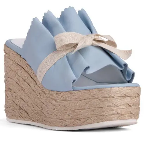 BEAUTIISOLES Noelle Platform Sandal - Blue