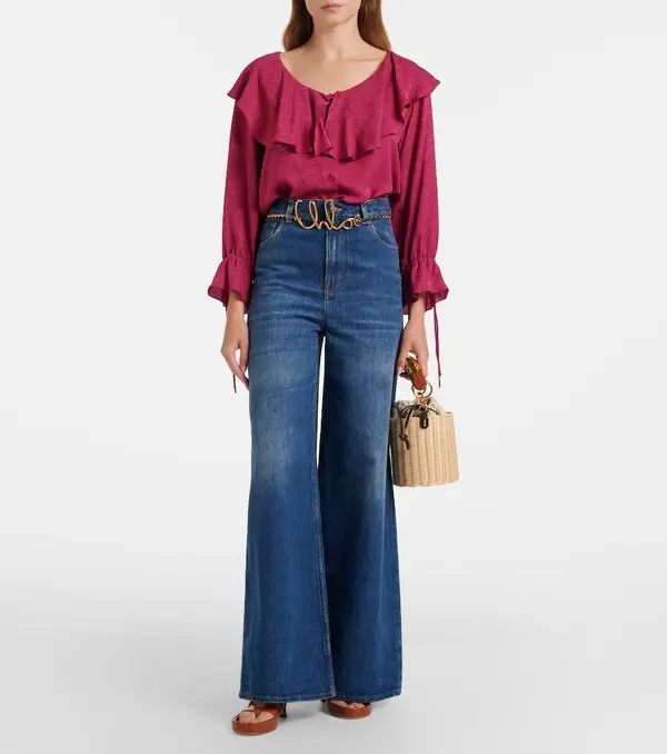 Chloé Tropicus Wicker Bucket Bag - Beige