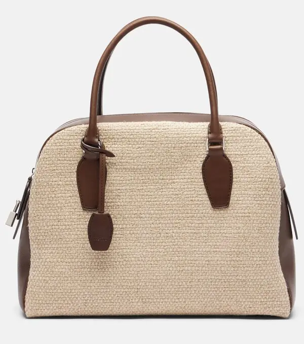 THE ROW India 12 Small Leather Top-handle Bag - Beige