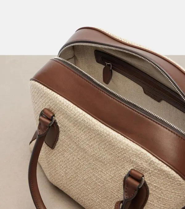 THE ROW India 12 Small Leather Top-handle Bag - Beige