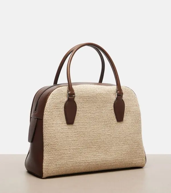 THE ROW India 12 Small Leather Top-handle Bag - Beige