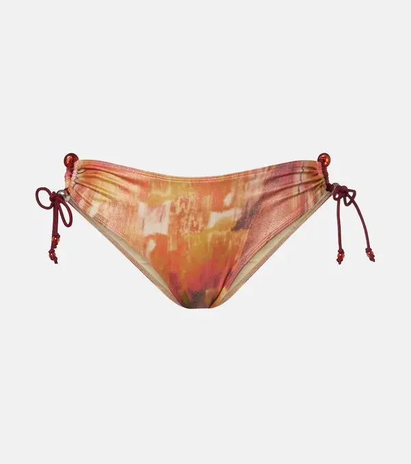 Isabel Marant Alvina Printed Bikini Bottoms - Orange