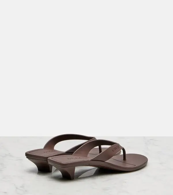 Gucci Vittoria Thong Sandals - Brown