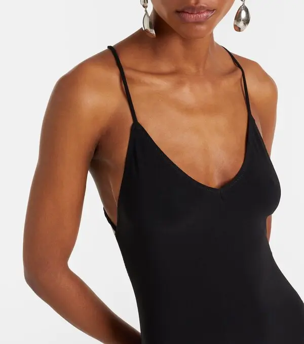 Norma Kamali Fara Open-back Jersey Catsuit