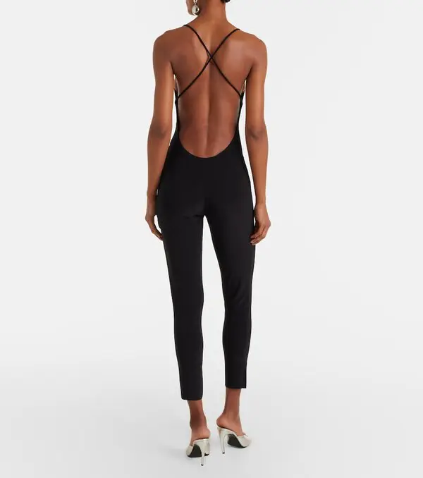 Norma Kamali Fara Open-back Jersey Catsuit