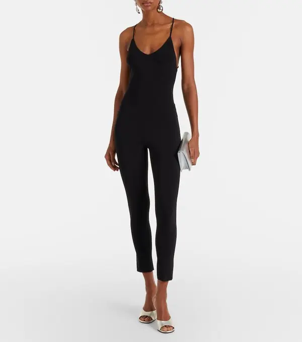 Norma Kamali Fara Open-back Jersey Catsuit