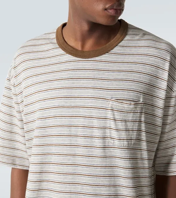 Visvim Mondo Border Wool And Cotton T-shirt