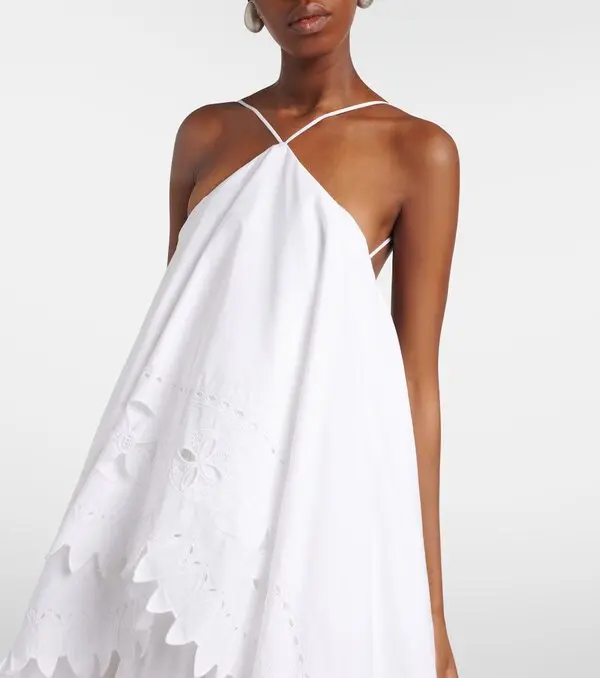 Jacquemus Tiered Cotton Poplin Gown