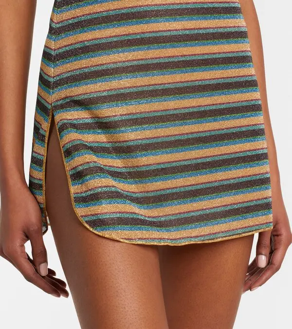 Oseree Lumiere Striped Minidress