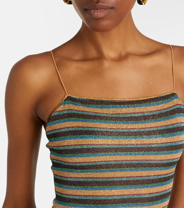 Oseree Lumiere Striped Minidress