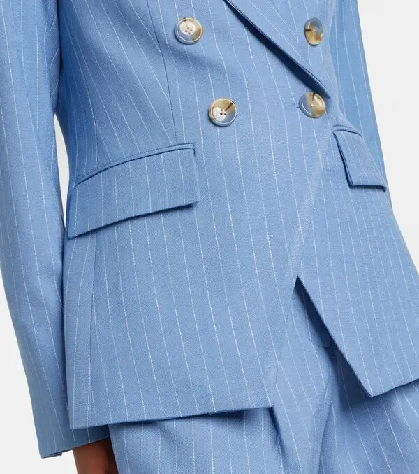 Veronica Beard Miller Pinstripe Blazer - Blue