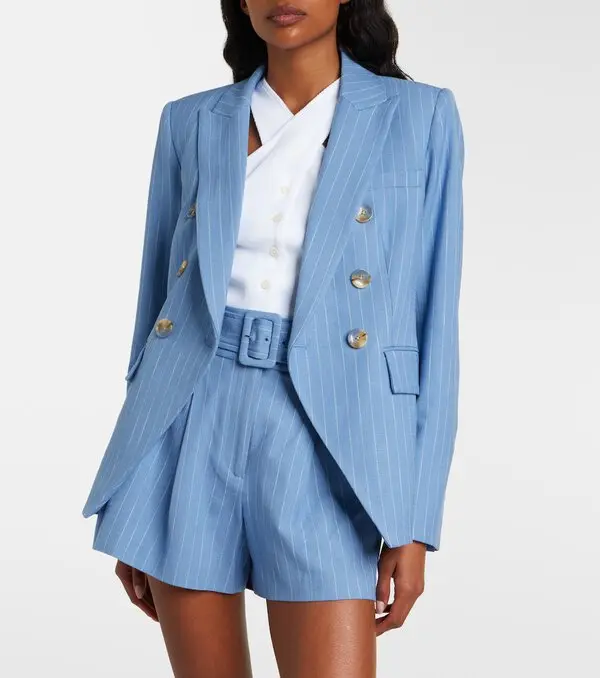 Veronica Beard Miller Pinstripe Blazer - Blue
