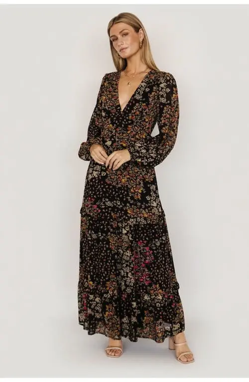 BALTIC BØRN Deep V Maxi Dress