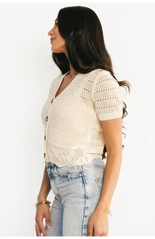 BALTIC BØRN Candela Crochet Knit Cardigan