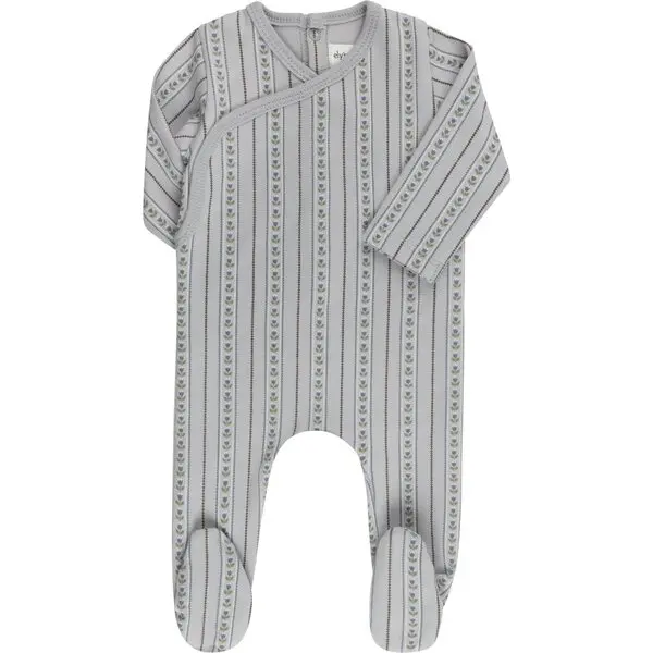 ELY'S & CO. Linear Tulip Footie - Blue