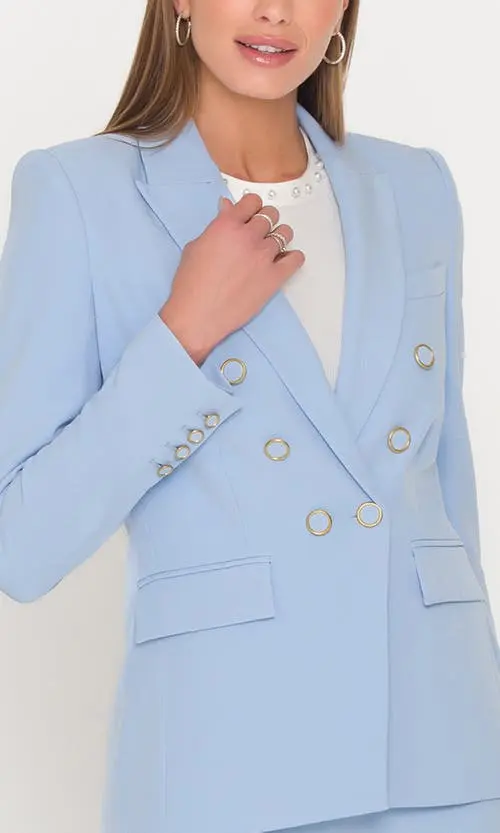 Generation Love Emilio Crepe Blazer - Light Blue