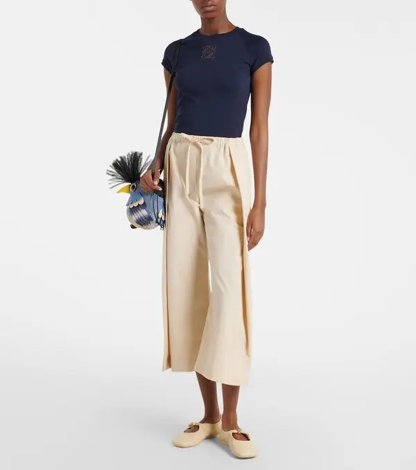 Loewe Pebble Soft Leather Mary Jane Flats - Beige