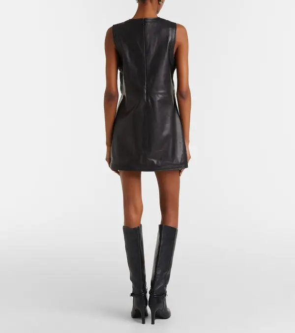 FRAME Leather Shirt Dress
