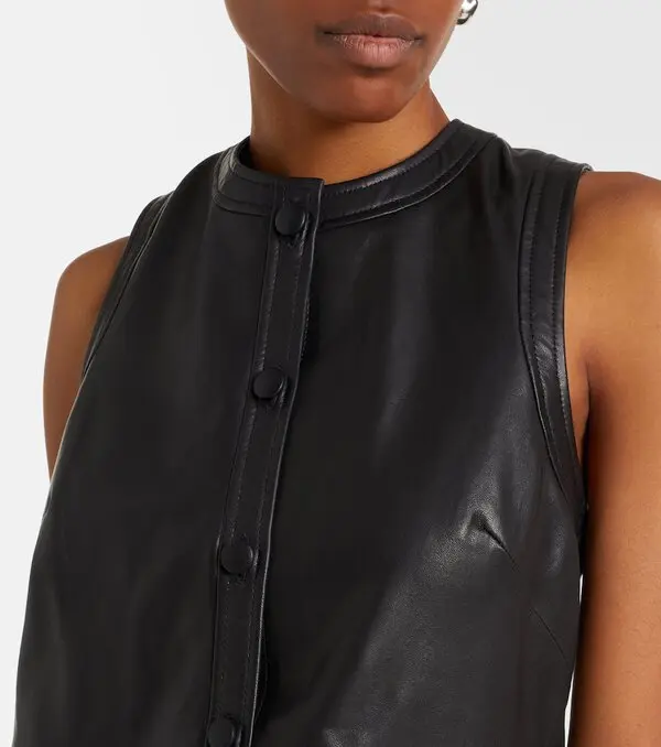FRAME Leather Shirt Dress