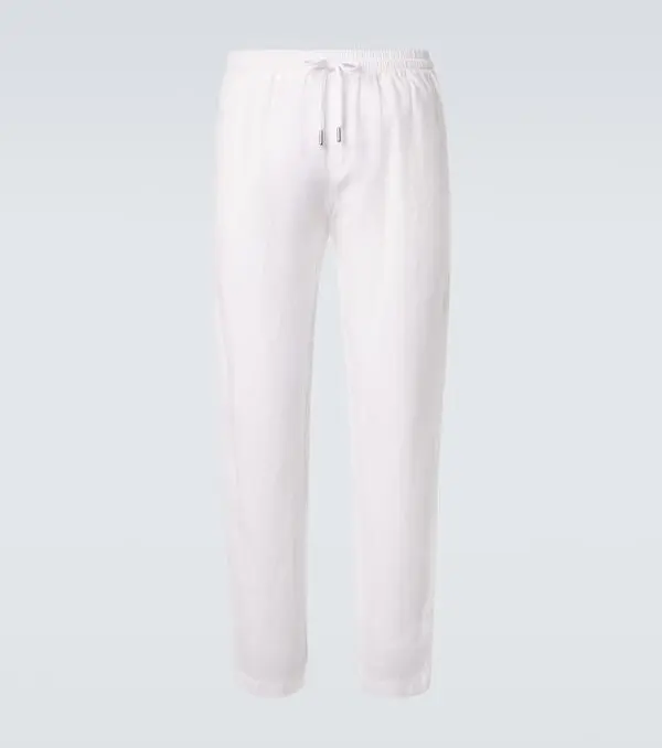 Thom Sweeney Linen Straight Pants - White