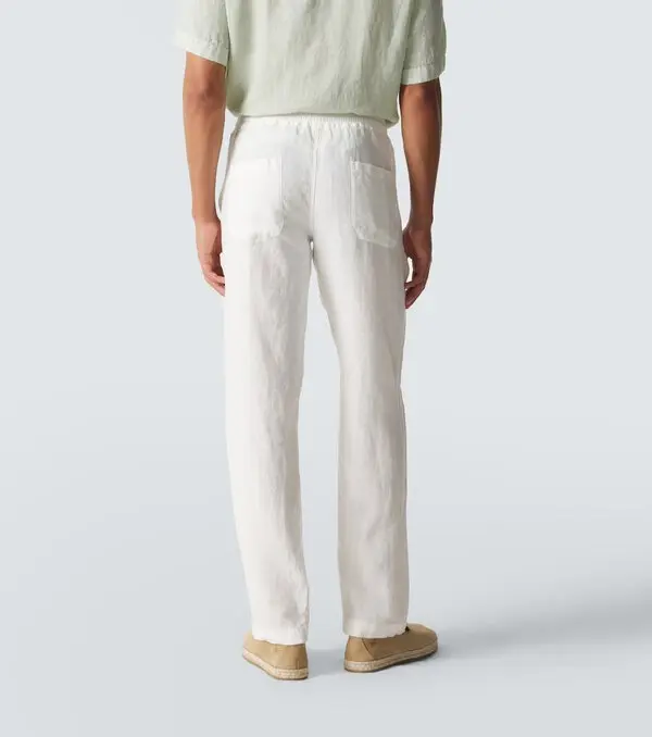 Thom Sweeney Linen Straight Leg Trousers