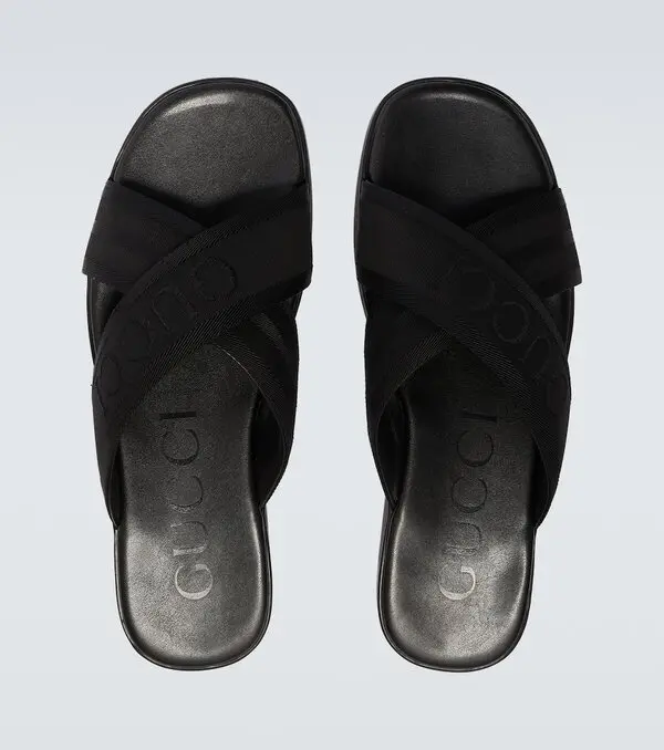 Gucci Logo Jacquard Sandals