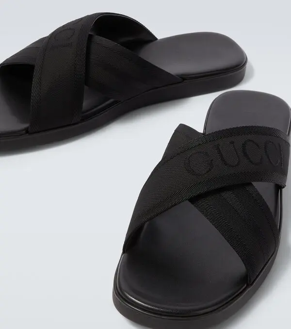 Gucci Logo Jacquard Sandals