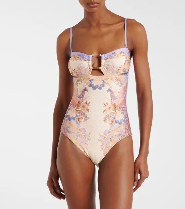 Zimmermann Indra Printed One Piece Swimsuit