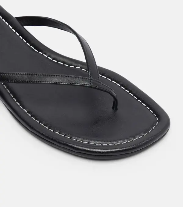 Staud Freja Thong Sandals - Black
