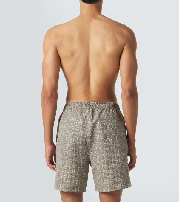 Brunello Cucinelli Logo Swim Trunks - Blue