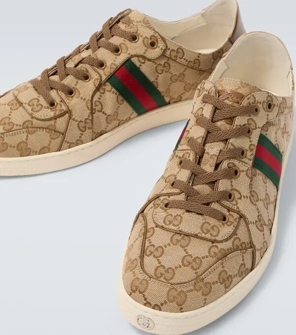 Gucci Stretch Gg Canvas Low-top Sneakers