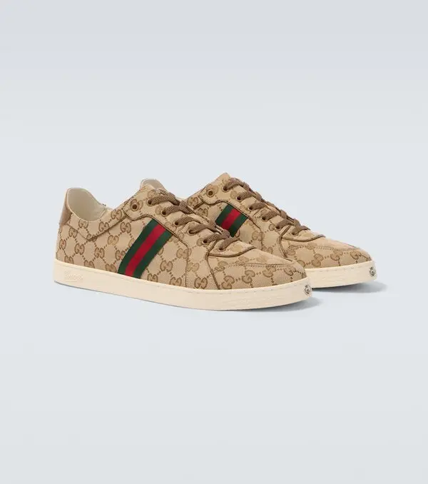 Gucci Stretch Gg Canvas Low-top Sneakers