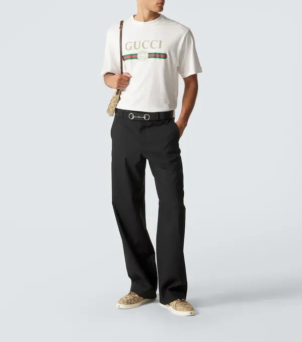 Gucci Stretch Gg Canvas Low-top Sneakers