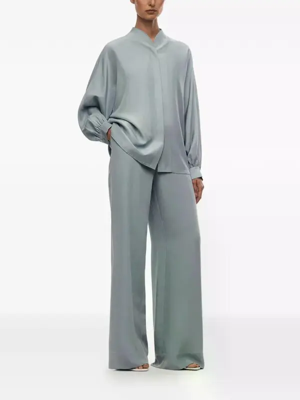 12 STOREEZ Alice Drawstring Silk Trousers