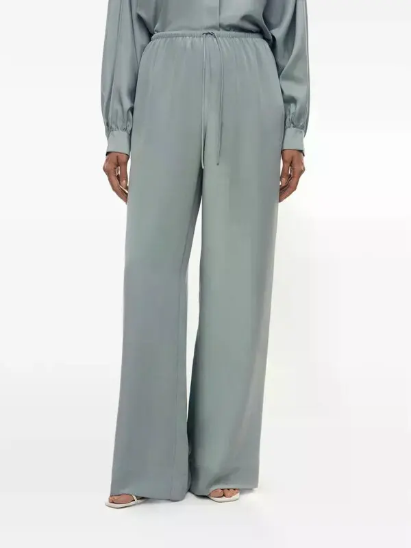 12 STOREEZ Alice Drawstring Silk Trousers