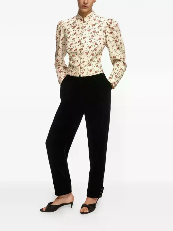 12 STOREEZ Nastenka Floral Print Cropped Jacket