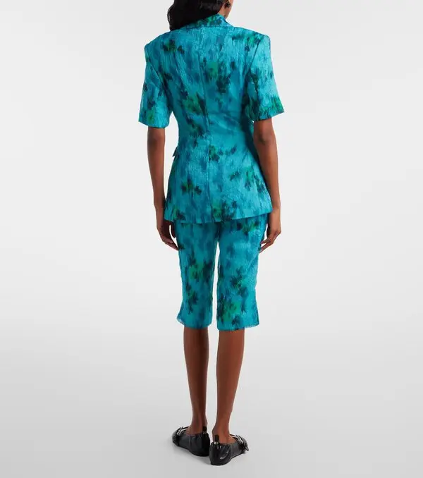 GANNI Printed Capri Trousers