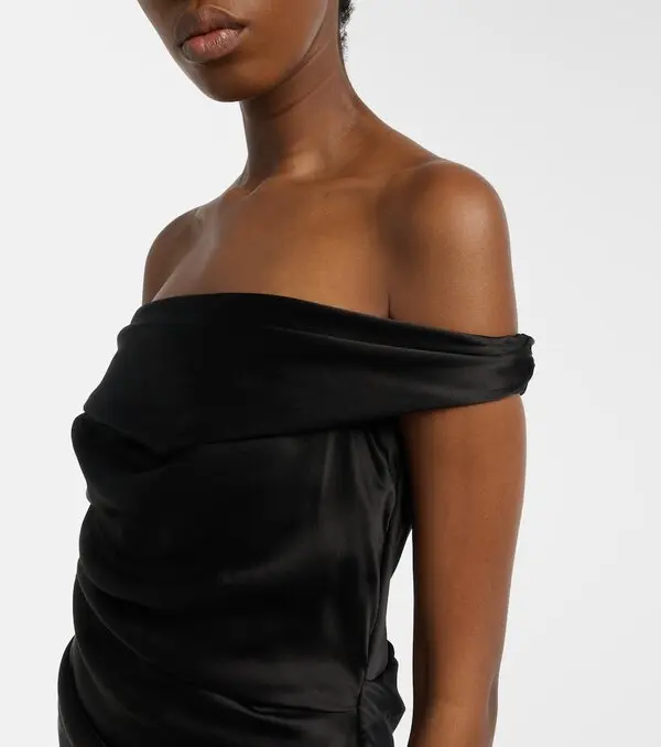 THE SEI Bardot Off-shoulder Gown - Black