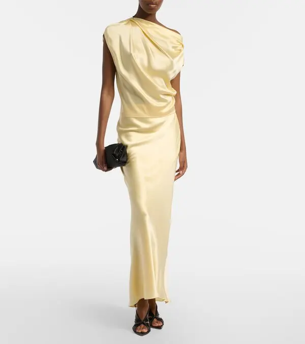 THE SEI Silk Satin Maxi Skirt