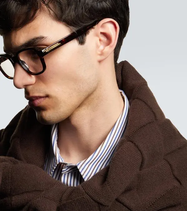 Bottega Veneta Stretch Square Eyeglasses