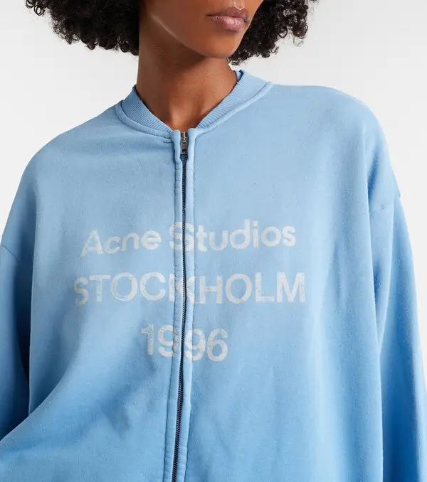 Acne Studios Oversized Cotton-blend Zip-up Sweatshirt