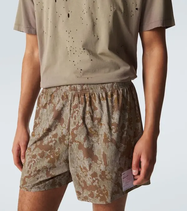 Satisfy Printed Running Shorts - Green