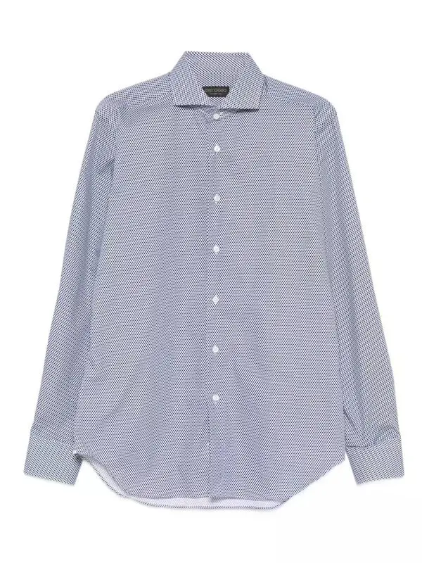 DELL'OGLIO Buttoned Patterned Shirt